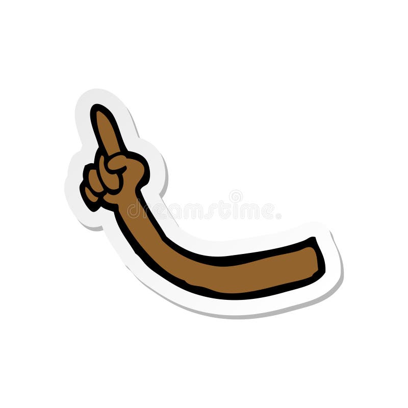 Sticker of a cartoon arm stock vector. Illustration of character ...