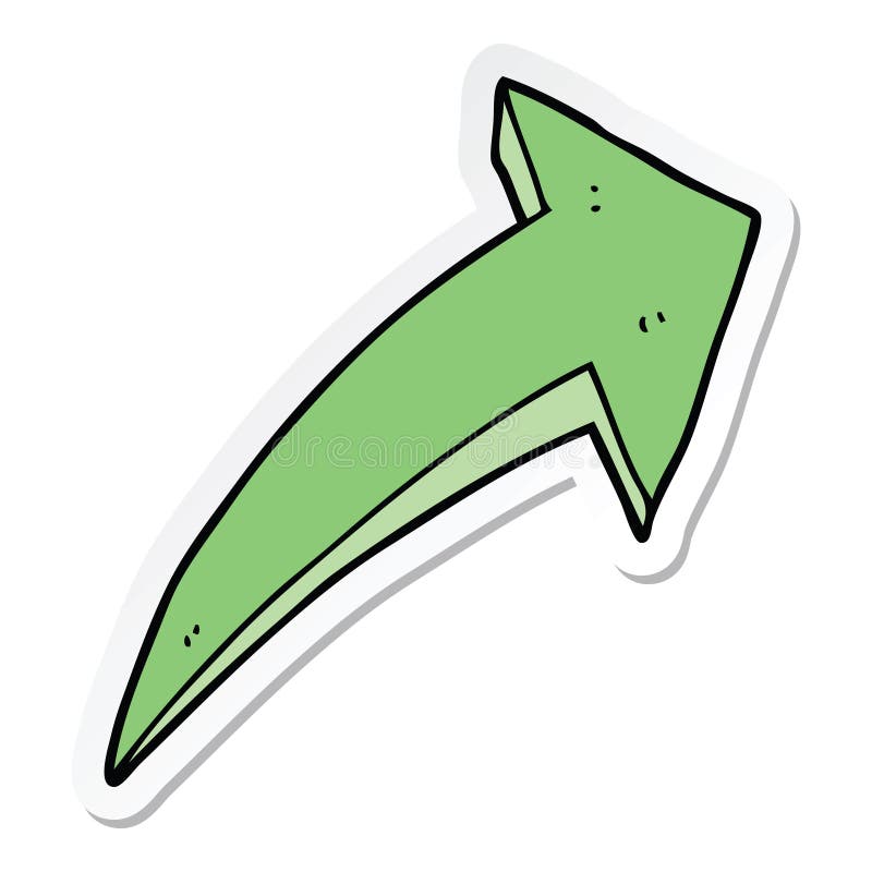 Sticker of a cartoon arrow stock vector. Illustration of icon - 150393023