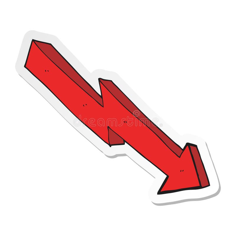 Cartoon Down Arrow Symbol - Free Photo from StockFreeImages