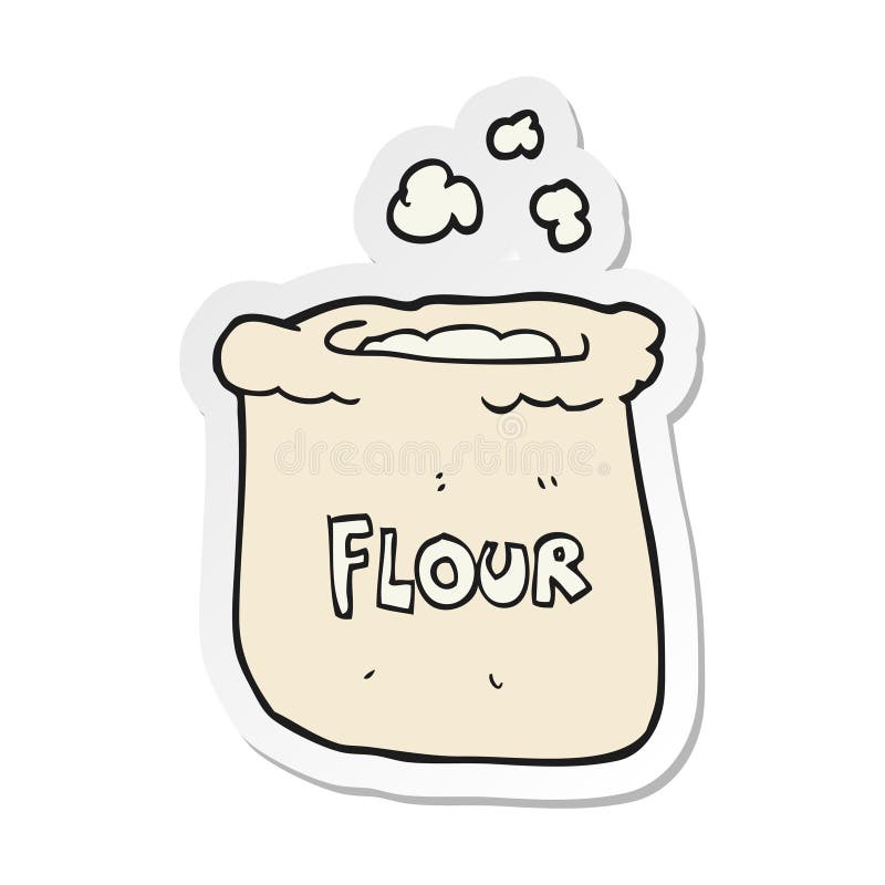 Cartoon bag of flour stock illustration. Illustration of sack - 37033988