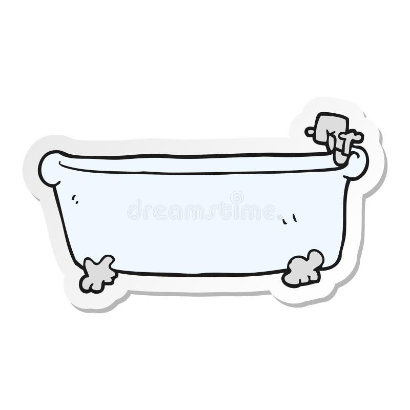 Sticker of a cartoon bath stock vector. Illustration of traditional ...
