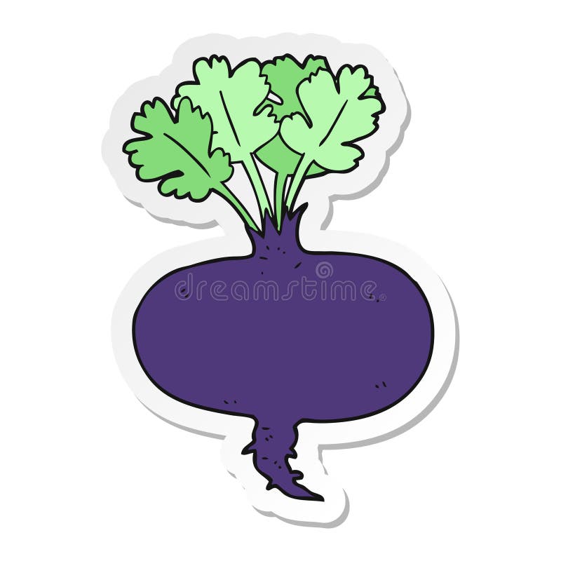 Sticker of a Cartoon Beetroot Stock Vector - Illustration of freehand ...