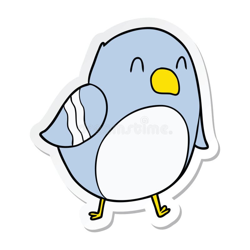 Sticker of a cartoon bird stock vector. Illustration of icon - 150425424