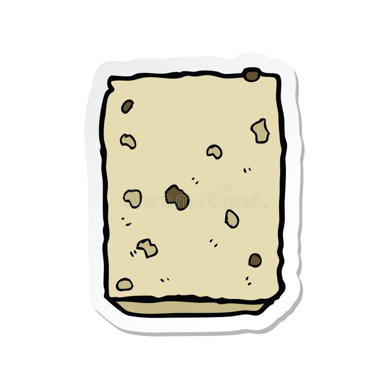 Sticker of a Cartoon Biscuit Stock Vector - Illustration of decal ...