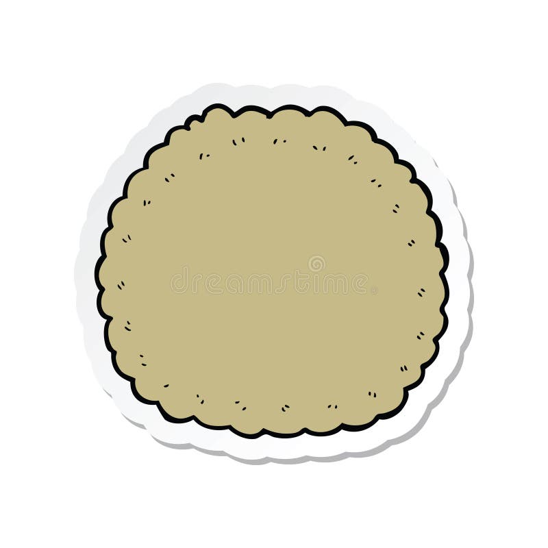 Sticker of a Cartoon Biscuit Stock Vector - Illustration of character ...