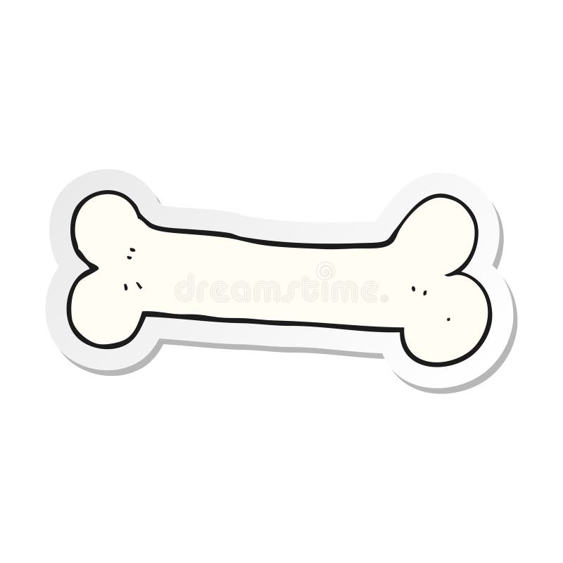 Sticker of a cartoon bone stock vector. Illustration of crazy - 147647494