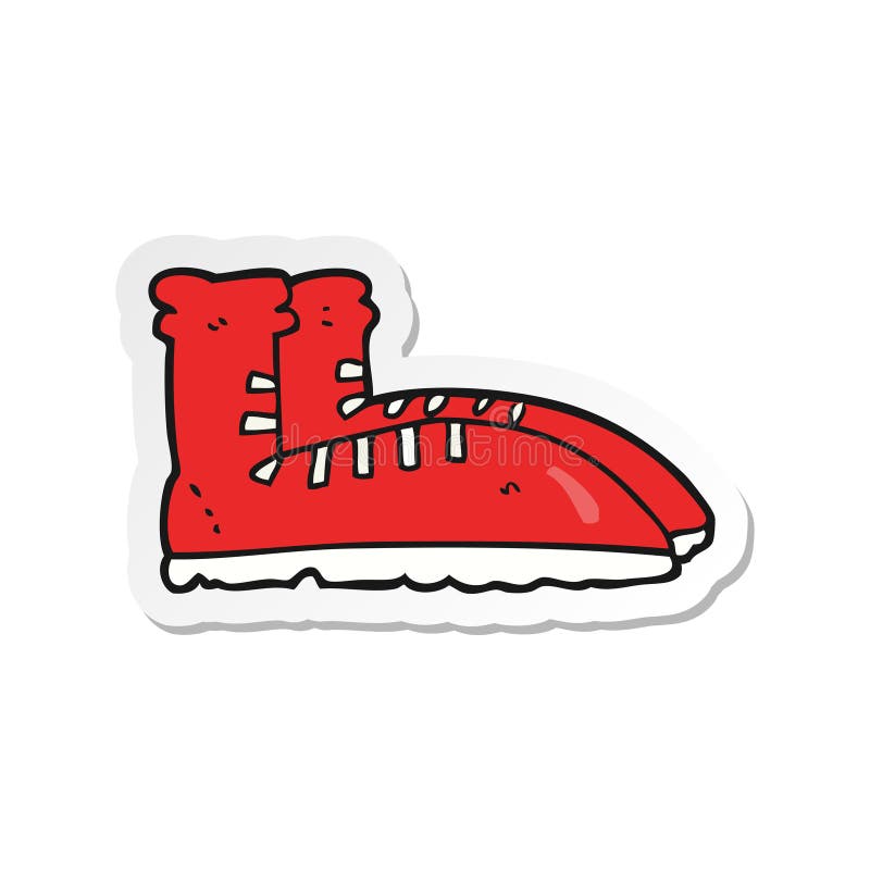 Sticker of a cartoon boots stock vector. Illustration of artwork ...