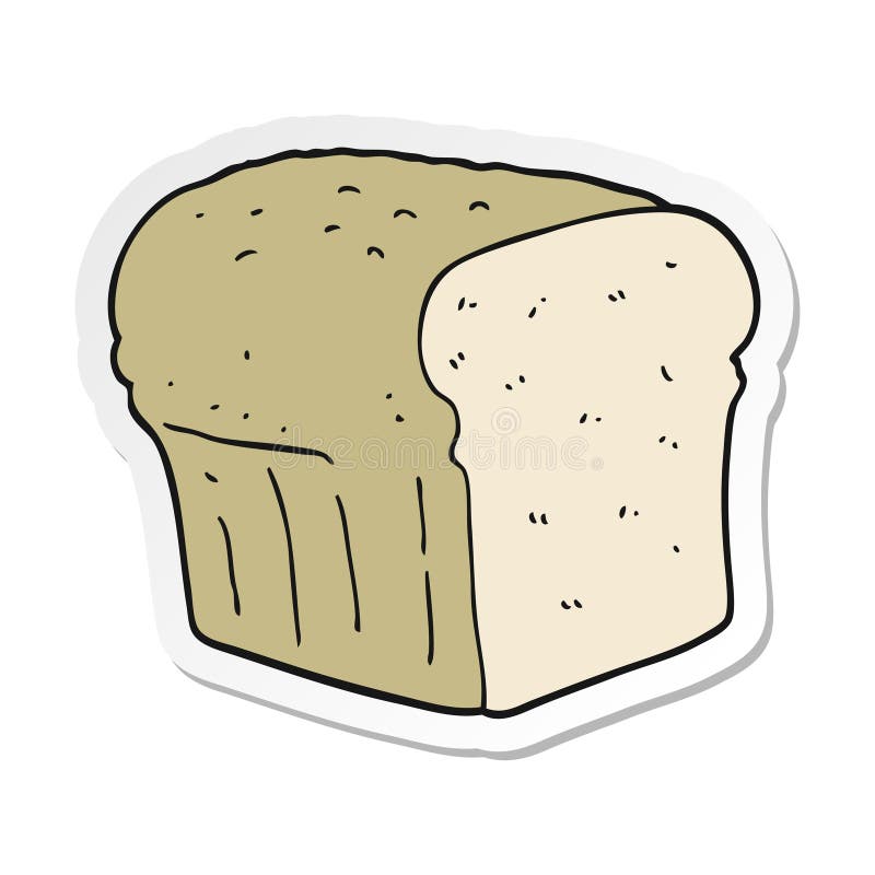 Sticker of a cartoon bread stock vector. Illustration of carbohydrates ...