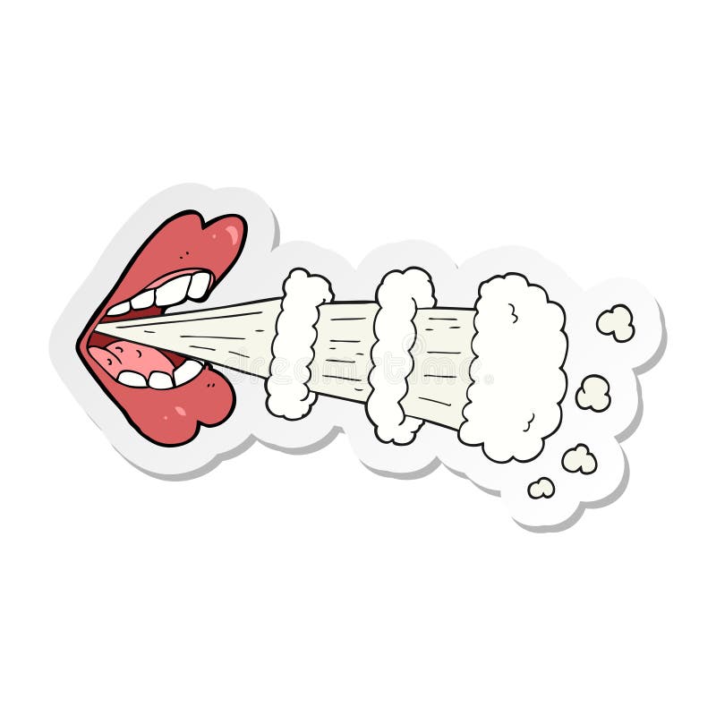 Cartoon Dog with Bad Breath Stock Vector - Illustration of grunge ...