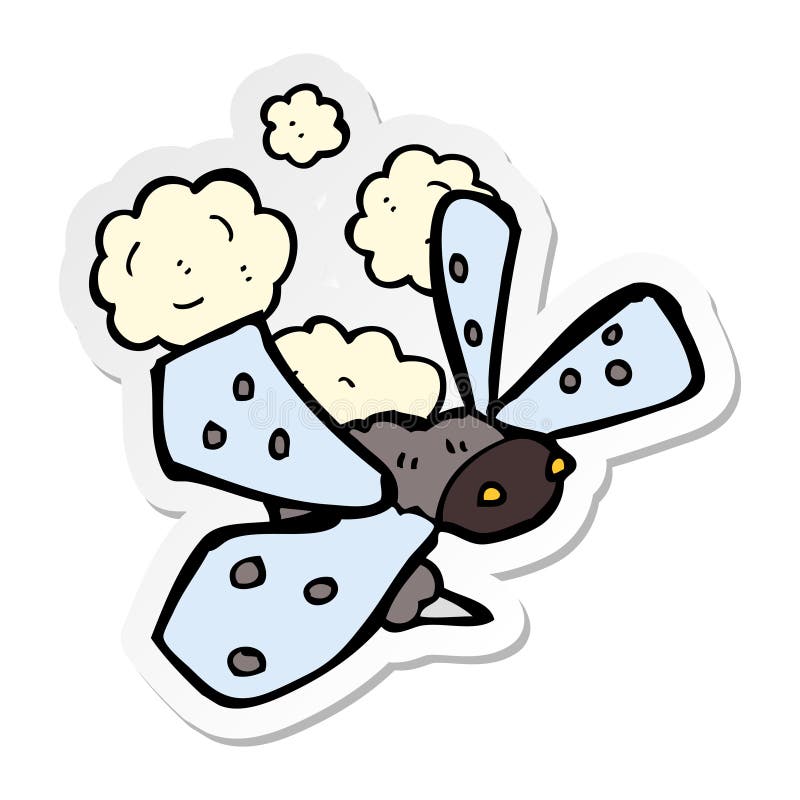 Sticker of a cartoon bug stock vector. Illustration of doodle - 147610964