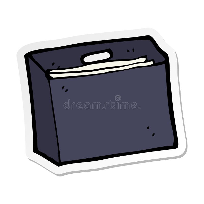 Sticker of a Cartoon Business Files Stock Vector - Illustration of ...