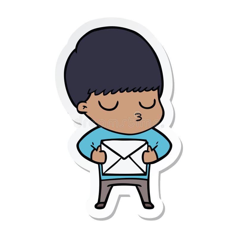 Sticker Cartoon Calm Boy Stock Illustrations – 189 Sticker Cartoon Calm ...