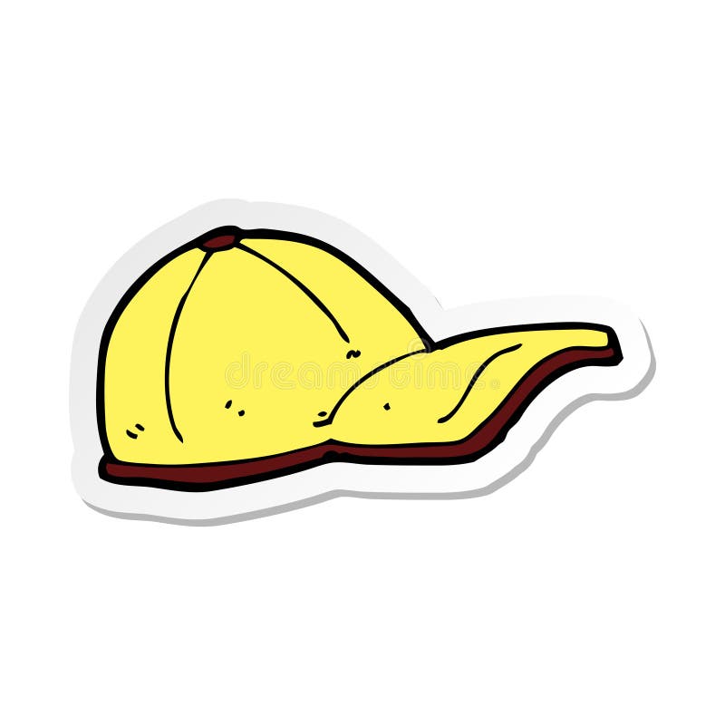 Sticker of a cartoon cap stock vector. Illustration of doodle - 146173624