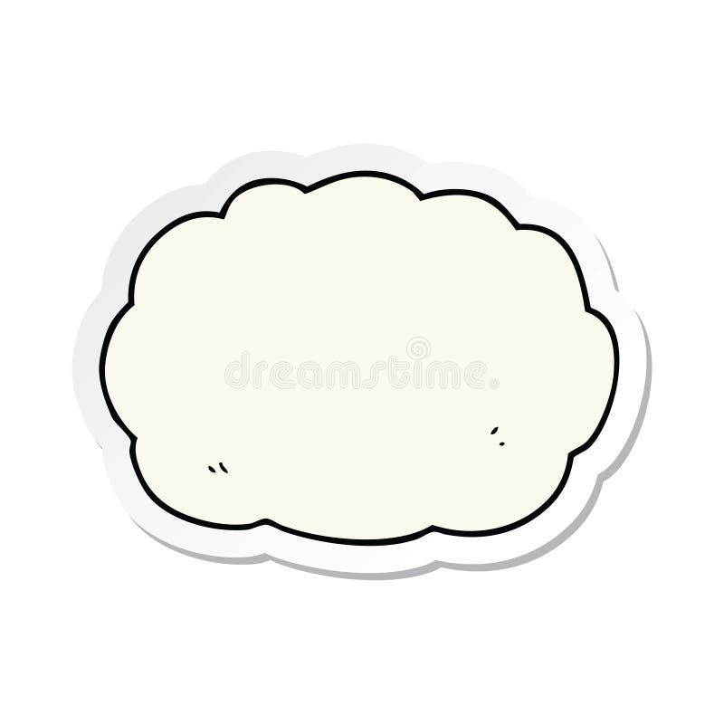 Sticker of a cartoon cloud stock vector. Illustration of artwork ...