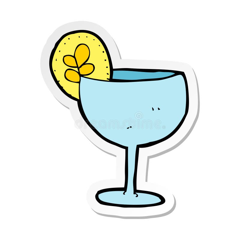 Sticker of a Cartoon Cocktail Stock Vector - Illustration of cartoon ...