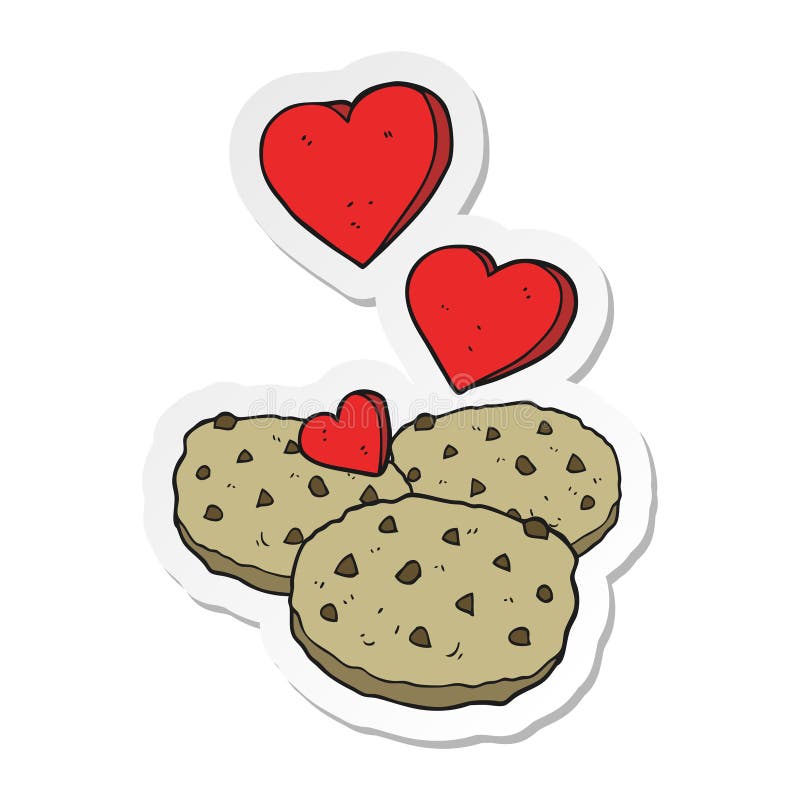 Sticker of a Cartoon Cookies Stock Vector - Illustration of sticker ...