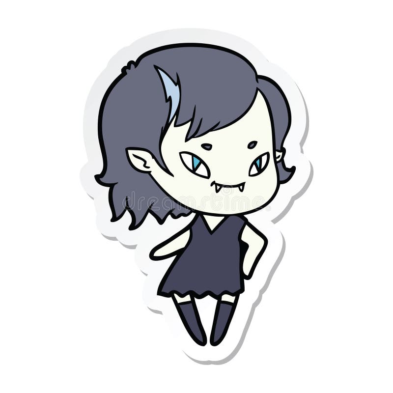 Cute Cartoon Vampire Girl