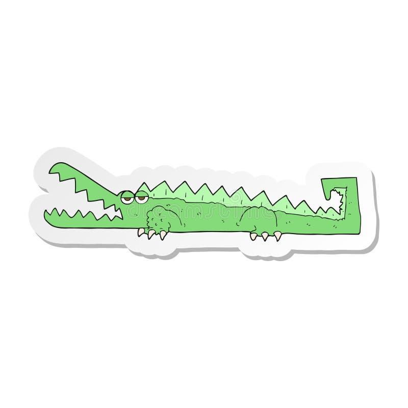 Sticker of a Cartoon Crocodile Stock Vector - Illustration of cartoon ...
