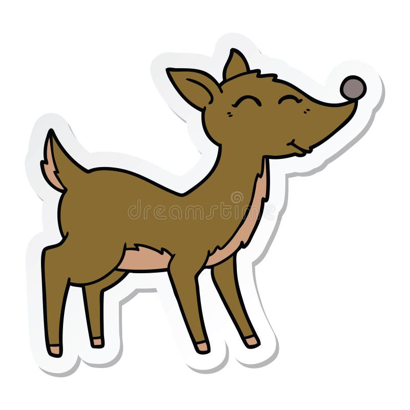 Sticker of a cartoon deer stock vector. Illustration of forest - 149272620