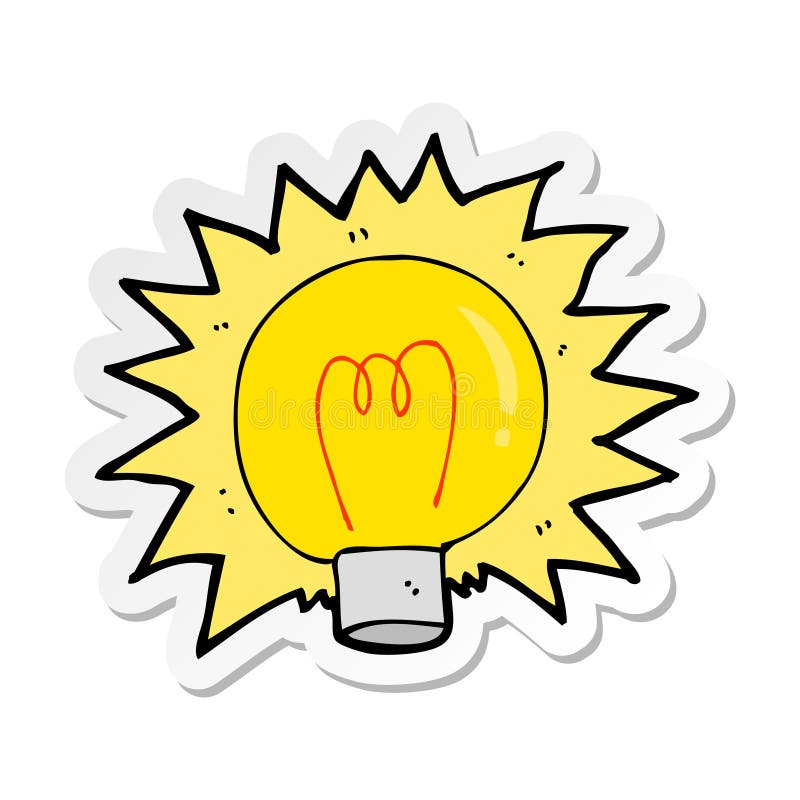 Cartoon Sticker Light Bulb Stock Illustrations – 1,185 Cartoon Sticker ...