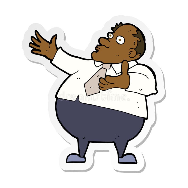 Sticker of a Cartoon Exasperated Middle Aged Man Stock Vector ...