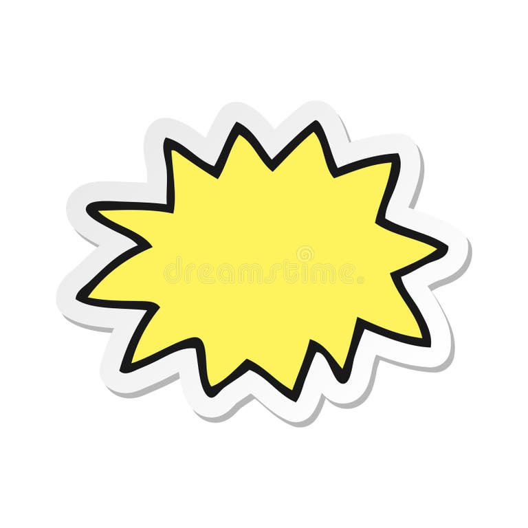 Sticker of a Cartoon Explosion Stock Vector - Illustration of vector ...