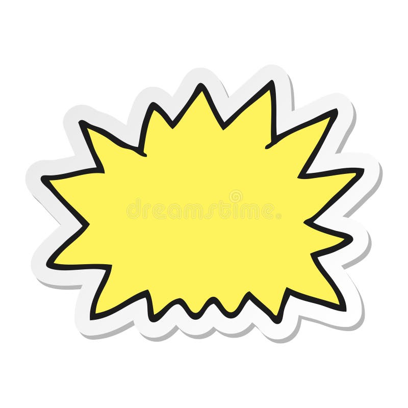 Sticker of a Cartoon Explosion Stock Vector - Illustration of explosion ...