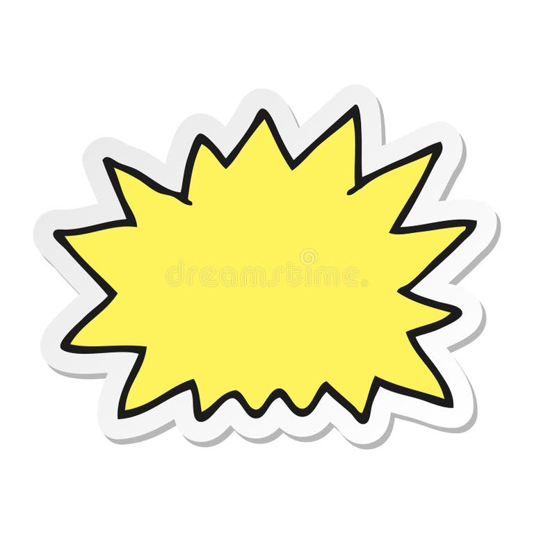 Sticker of a Cartoon Explosion Stock Vector - Illustration of explosion ...