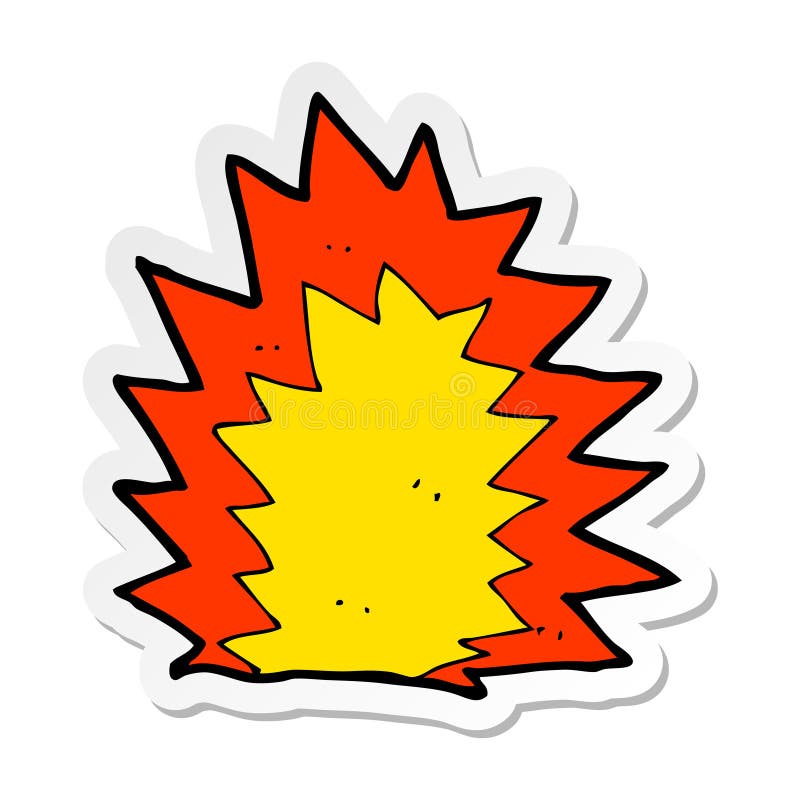 Sticker of a Cartoon Explosion Stock Vector - Illustration of cheerful ...
