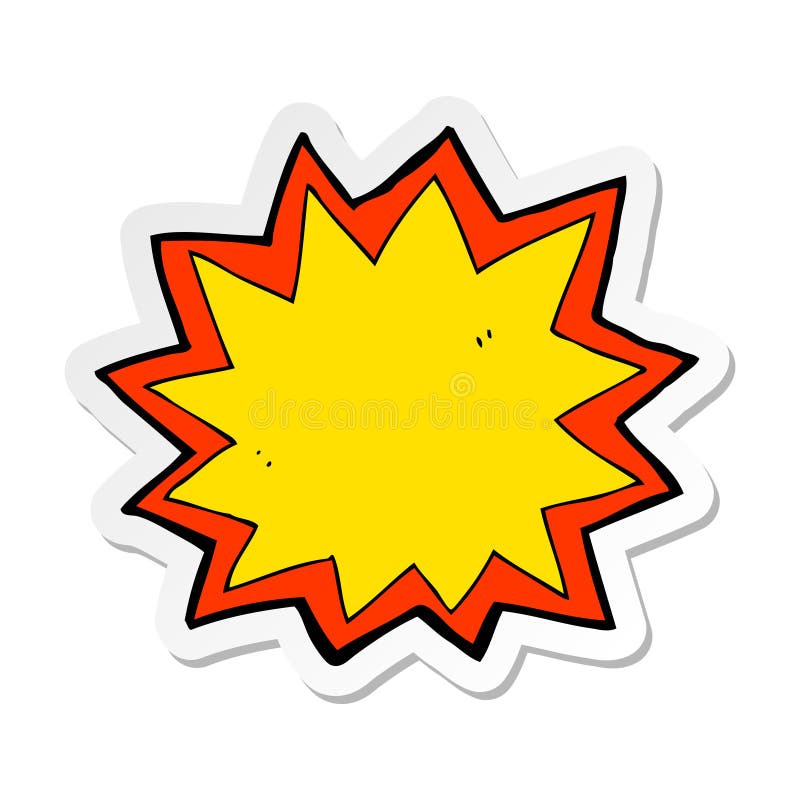 Sticker of a Cartoon Explosion Stock Vector - Illustration of icon ...