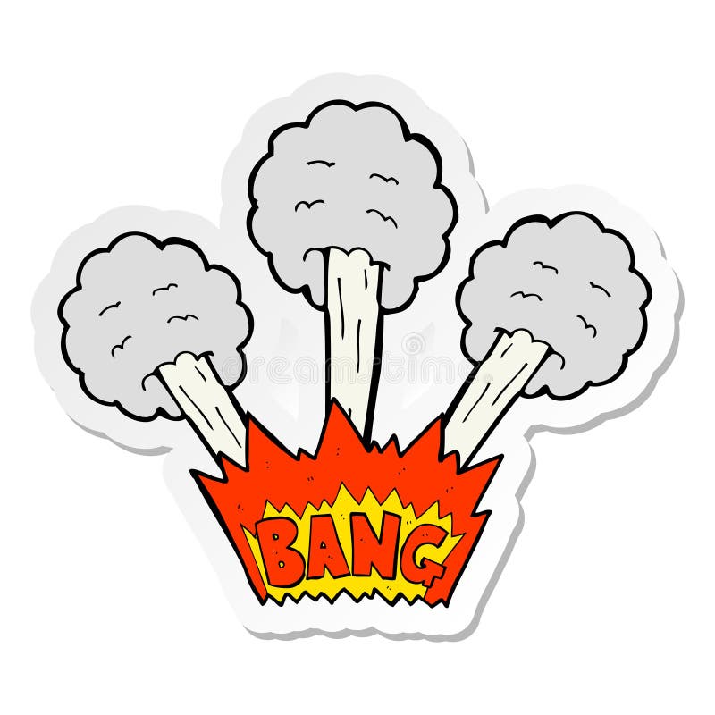 Sticker of a Cartoon Explosion Stock Vector - Illustration of cartoon ...
