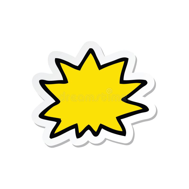 Sticker of a Cartoon Explosion Stock Vector - Illustration of stick ...