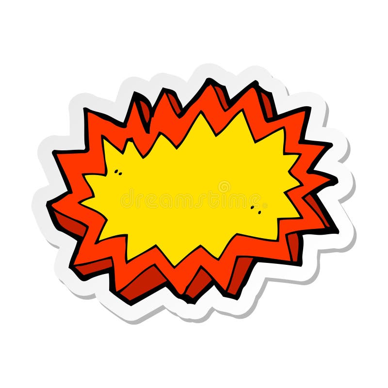 Sticker of a Cartoon Explosion Symbol Stock Vector - Illustration of ...