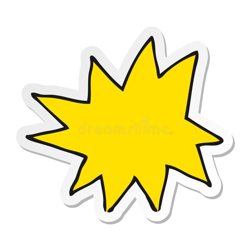 Sticker of a Cartoon Explosion Symbol Stock Vector - Illustration of ...