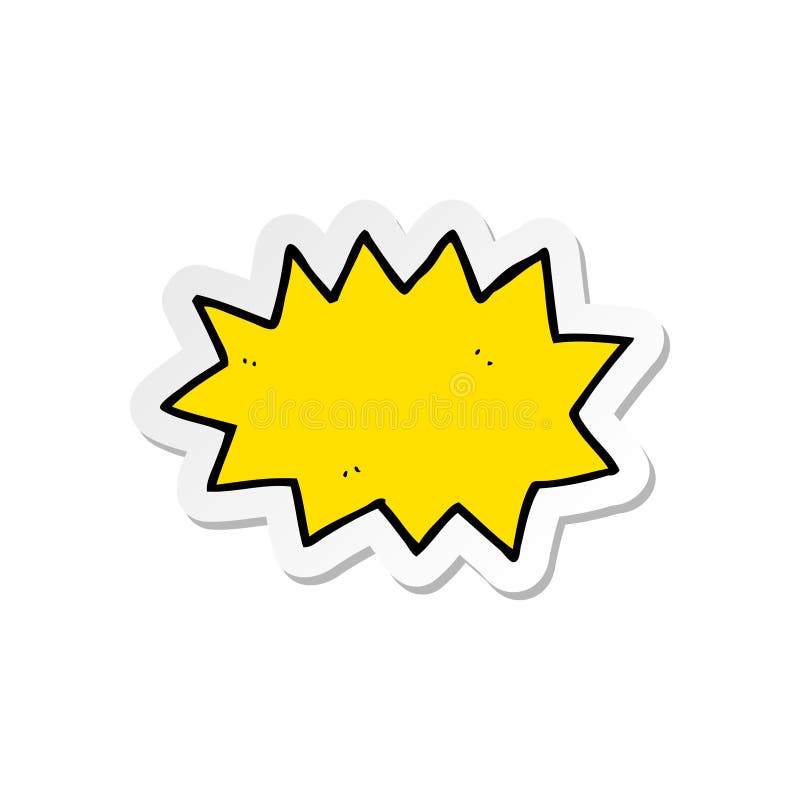 Sticker of a Cartoon Explosion Symbol Stock Vector - Illustration of ...