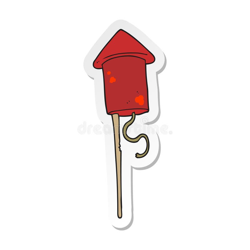 Sticker of a Cartoon Firework Stock Vector - Illustration of clip ...