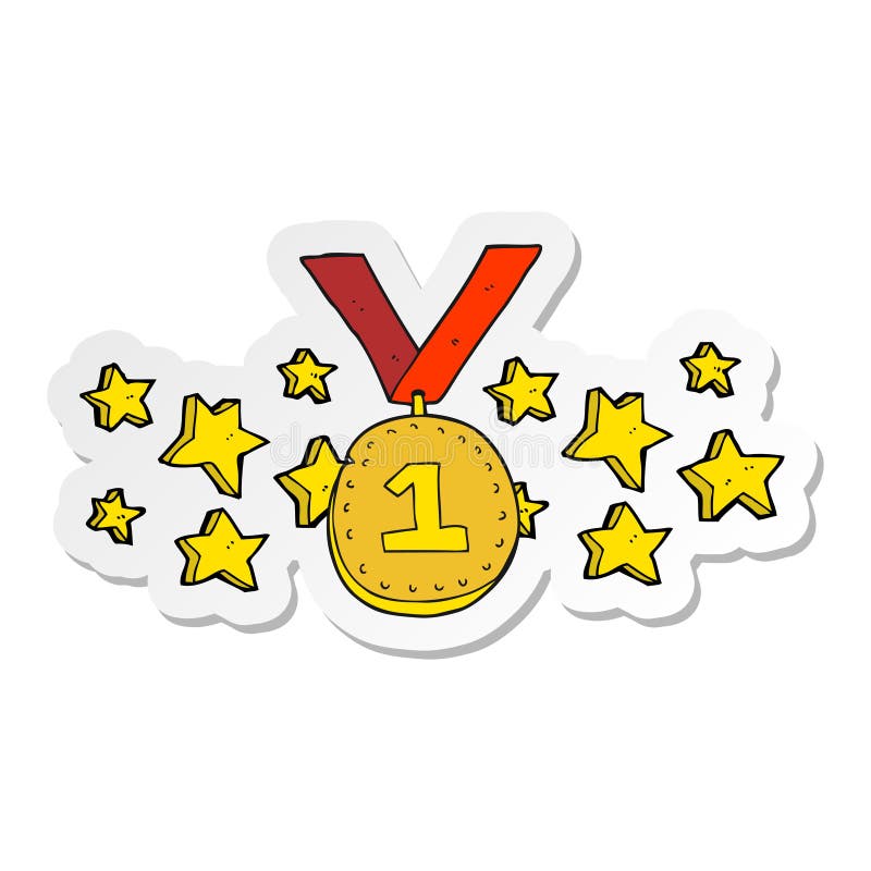 Crazy medal cartoon stock illustration. Illustration of character ...