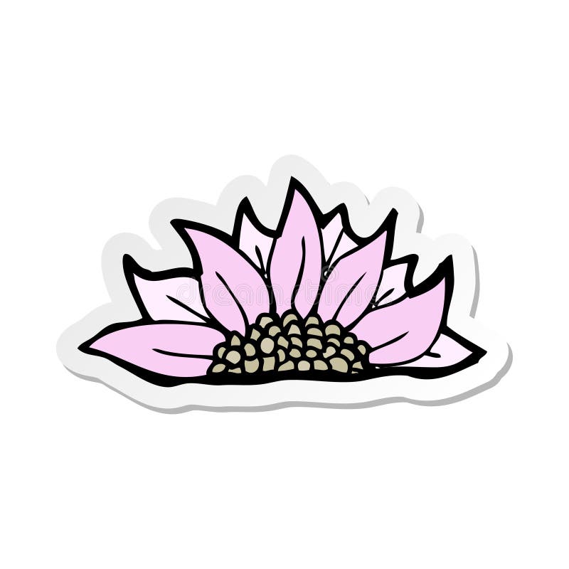 Sticker of a Cartoon Flower Stock Vector - Illustration of design ...