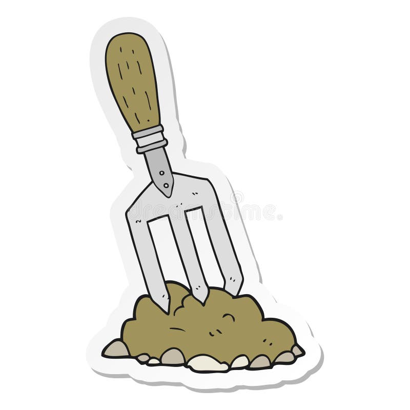 Garden fork cartoon stock vector. Illustration of quirky - 38036714