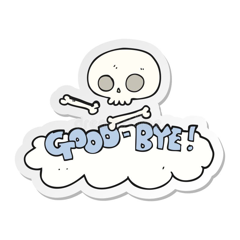 Sticker of a Cartoon Good-bye Symbol Stock Vector - Illustration of ...