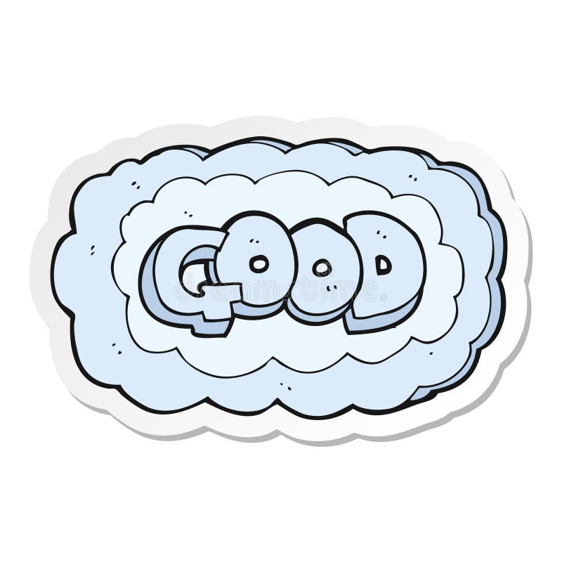 Sticker of a Cartoon Good Symbol Stock Vector - Illustration of clipart ...