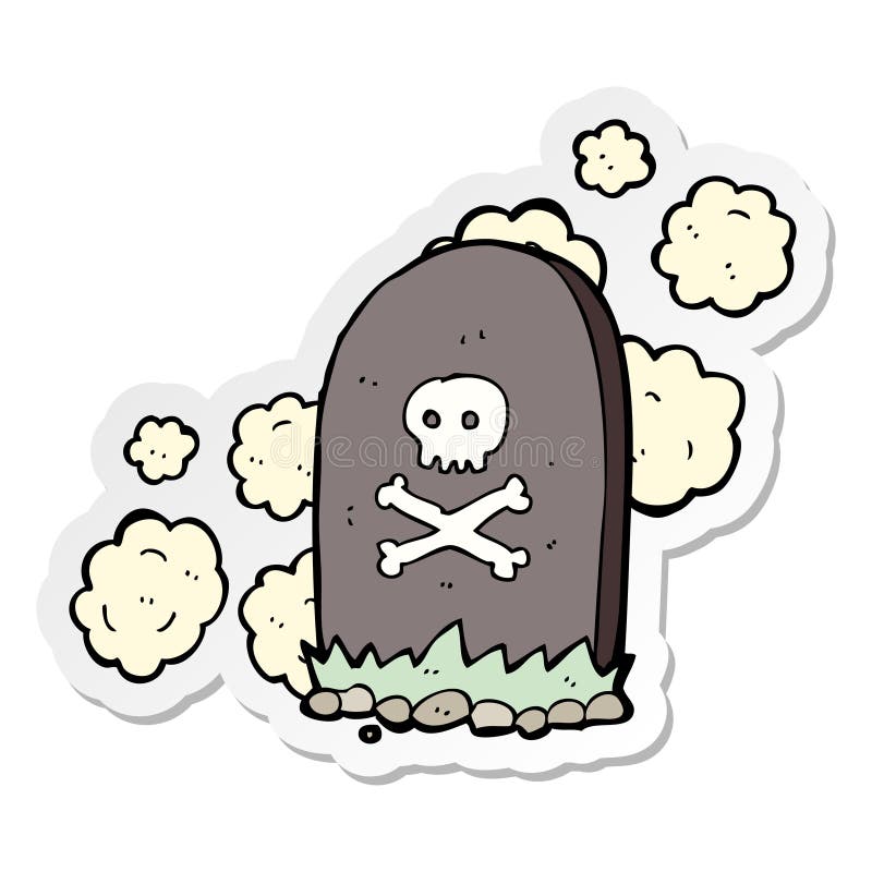 Cartoon grave stock vector. Illustration of doodle, drawing - 38066941