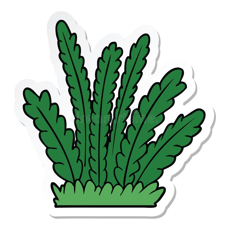 Sticker of a Cartoon Growing Plants Stock Vector - Illustration of ...