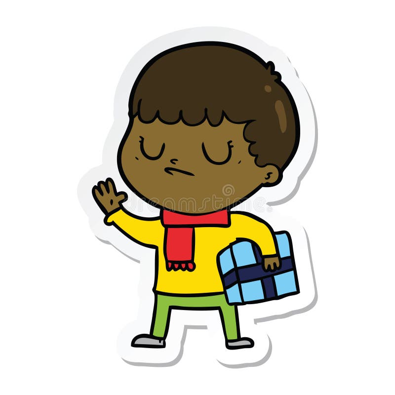 Sticker of a Cartoon Grumpy Boy Stock Vector - Illustration of grumpy ...