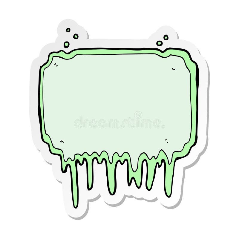 Sticker Frame Slime Border Pattern Halloween Slimy Spooky Scary Cartoon ...