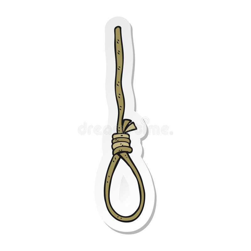 Sticker of a Cartoon Hangmans Noose Stock Vector - Illustration of cute ...