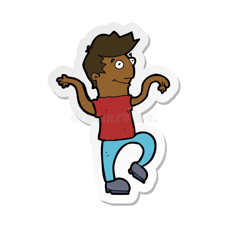 Funny Dance Illustration - Cute Sticker Stock Vector - Illustration of ...