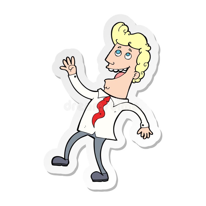 Happy Office Worker Cartoon Stock Vector - Illustration of happy ...