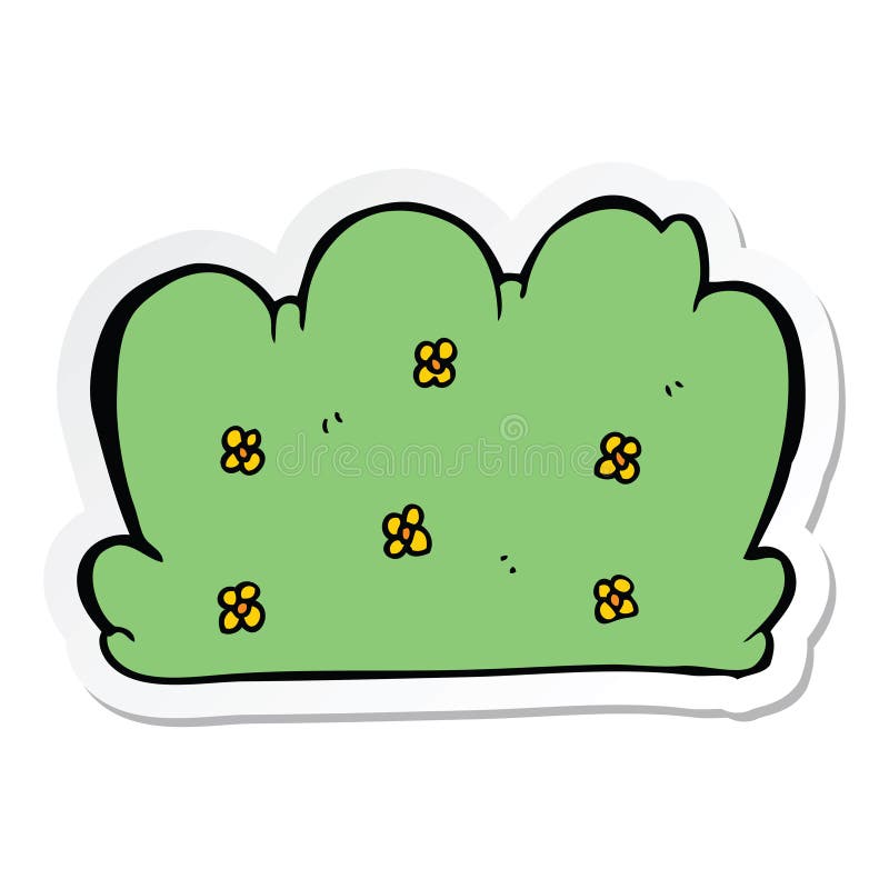 Sticker of a cartoon hedge stock vector. Illustration of hand - 149247938