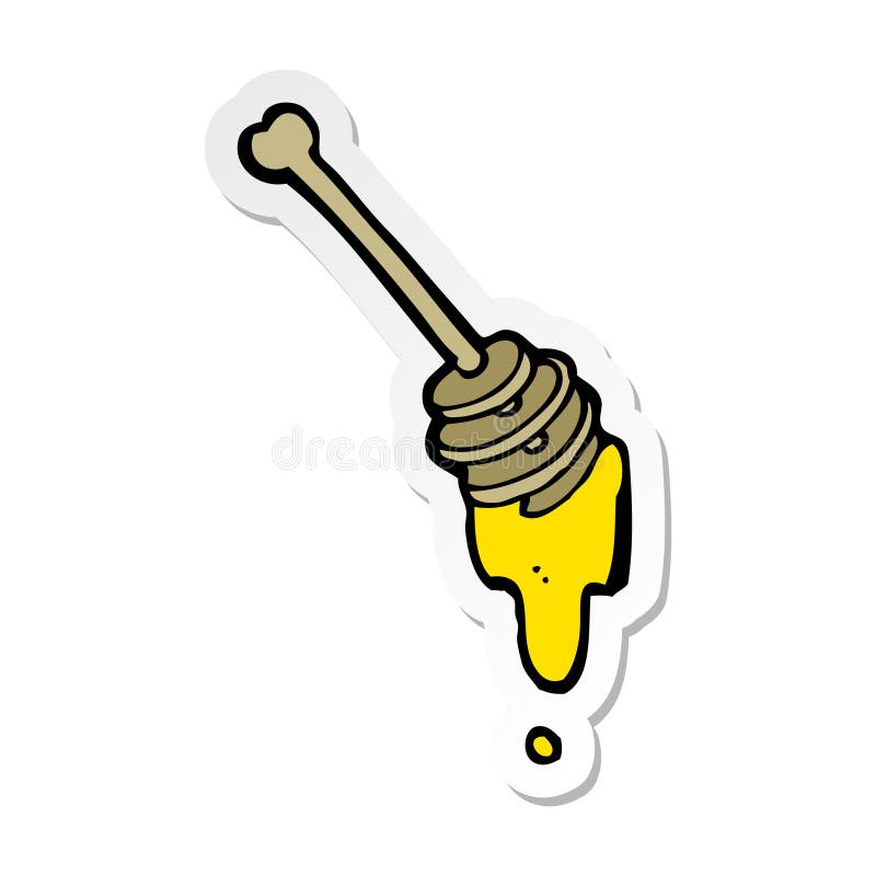 Cartoon honey stick stock illustration. Illustration of dripping - 37026929